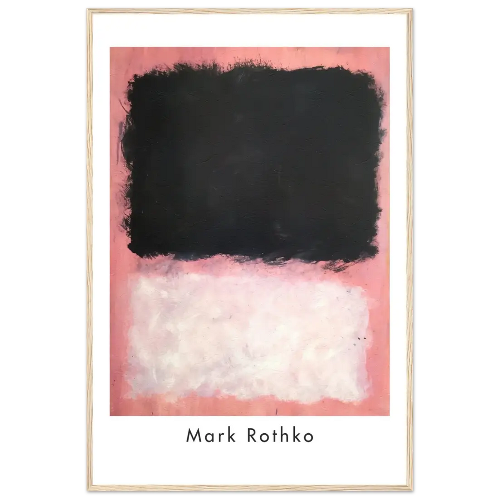 Mark Rothko - Untitled, Pink, Black and White Art Poster – Team Spirit ...